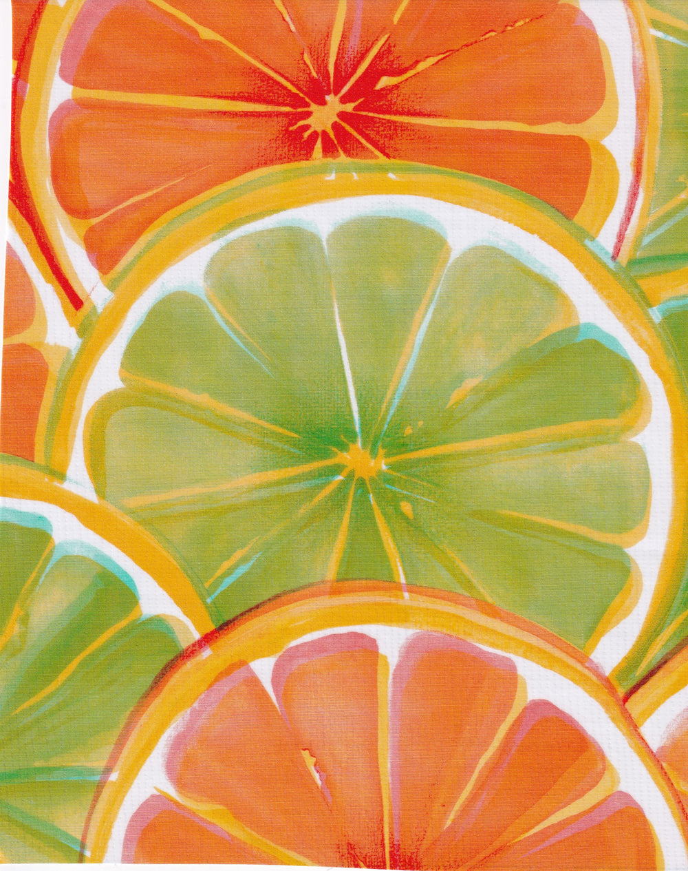 Buy Citrus Slices Oranges and Limes Oilcloth Fabric | Oilcloth BTY