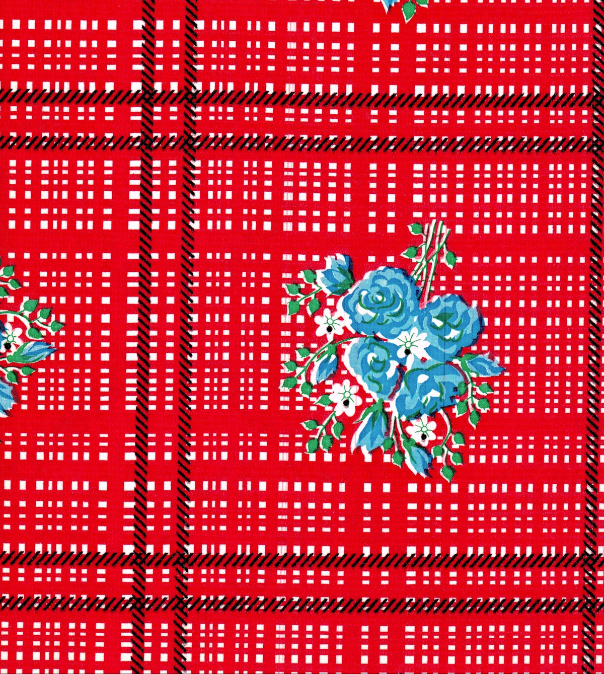 Buy Bouquet in Red Oilcloth Fabric | Oilcloth By The Yard