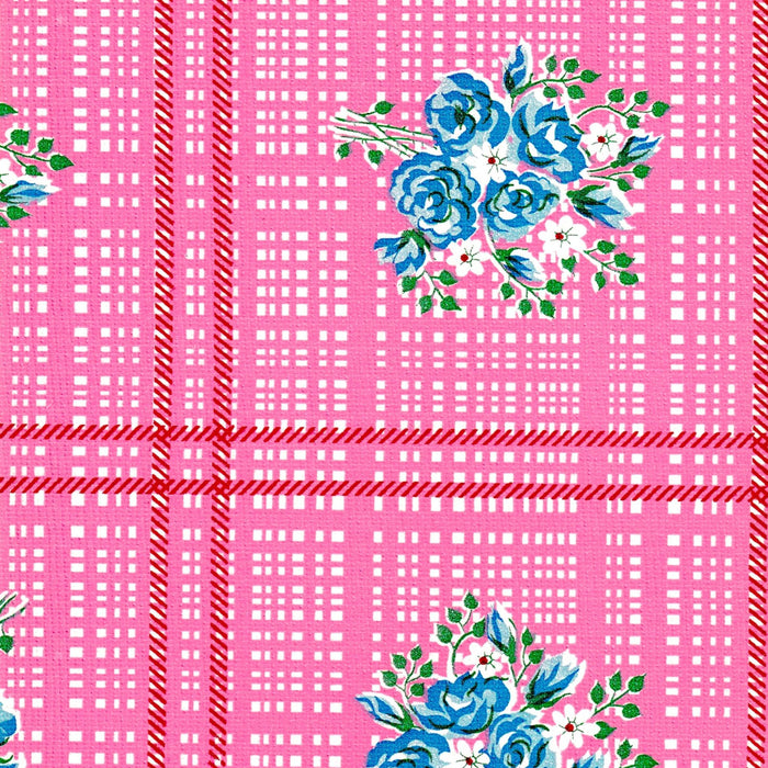 Buy Bouquet Pink Oilcloth Fabric | Oilcloth By The Yard