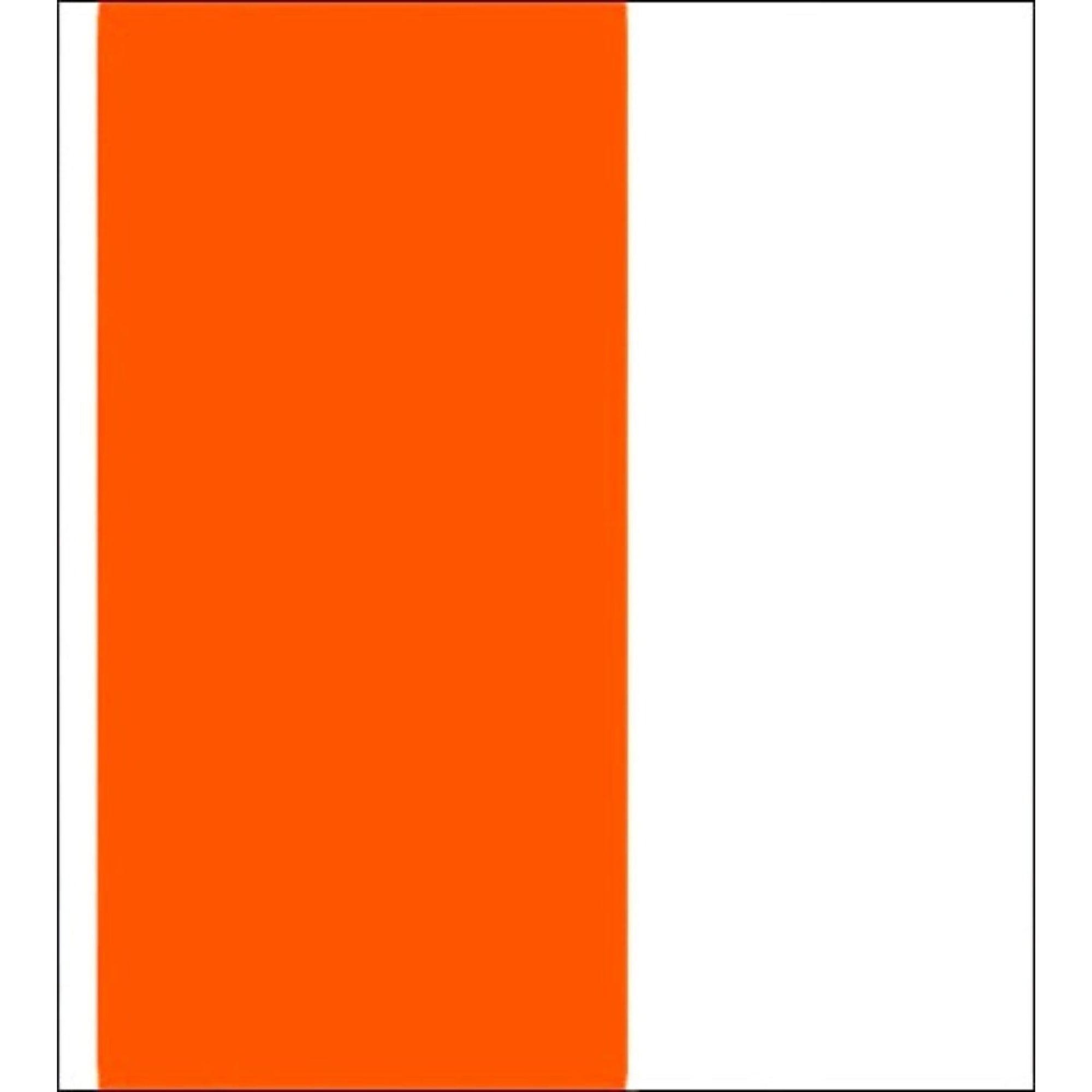 Fat Stripe Orange Oilcloth Fabric - Durable & Waterproof | OCBTY