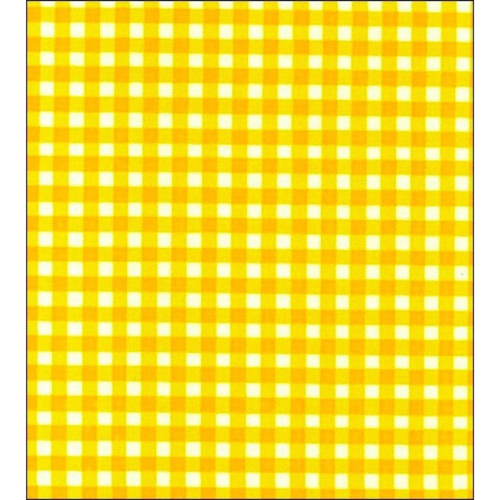 Yellow Gingham - Gingham Yellow Oilcloth Fabric | Oilcloth By The Yard
