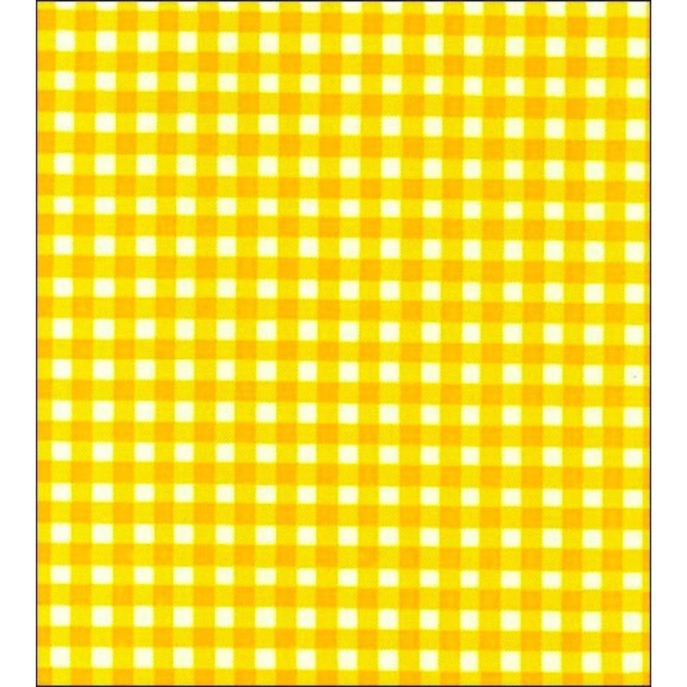 Yellow Gingham - Gingham Yellow Oilcloth Fabric | Oilcloth By The Yard