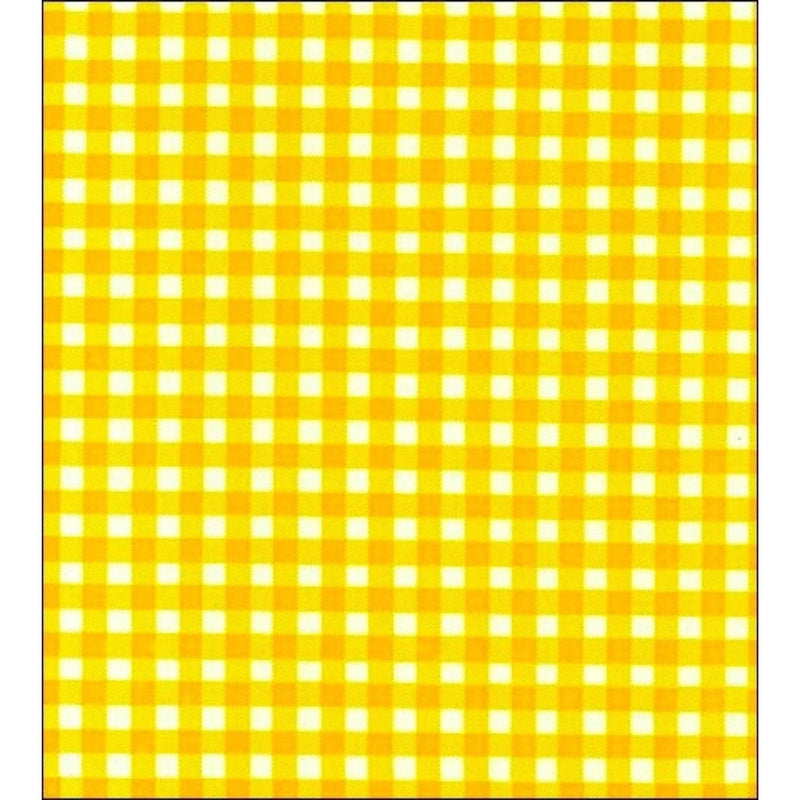 Yellow Gingham - Gingham Yellow Oilcloth Fabric | Oilcloth By The Yard