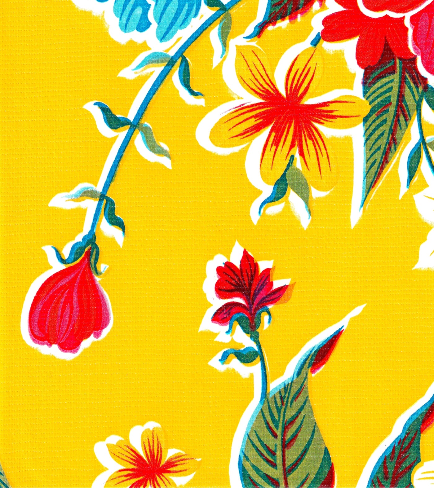 Buy Hawaii in Yellow Oilcloth Fabric | Oilcloth By The Yard