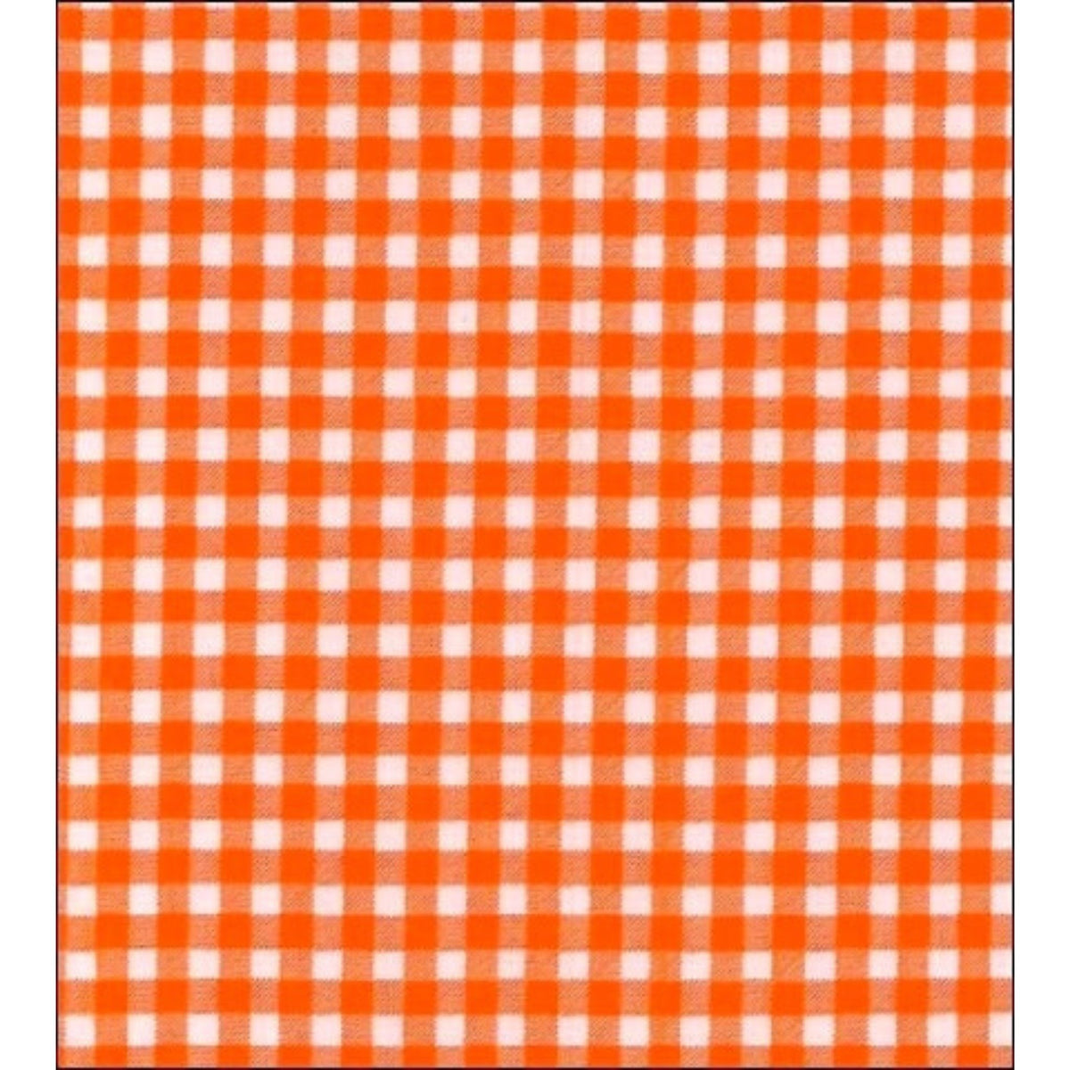 Buy Gingham Orange Oilcloth Fabric | Oilcloth By The Yard