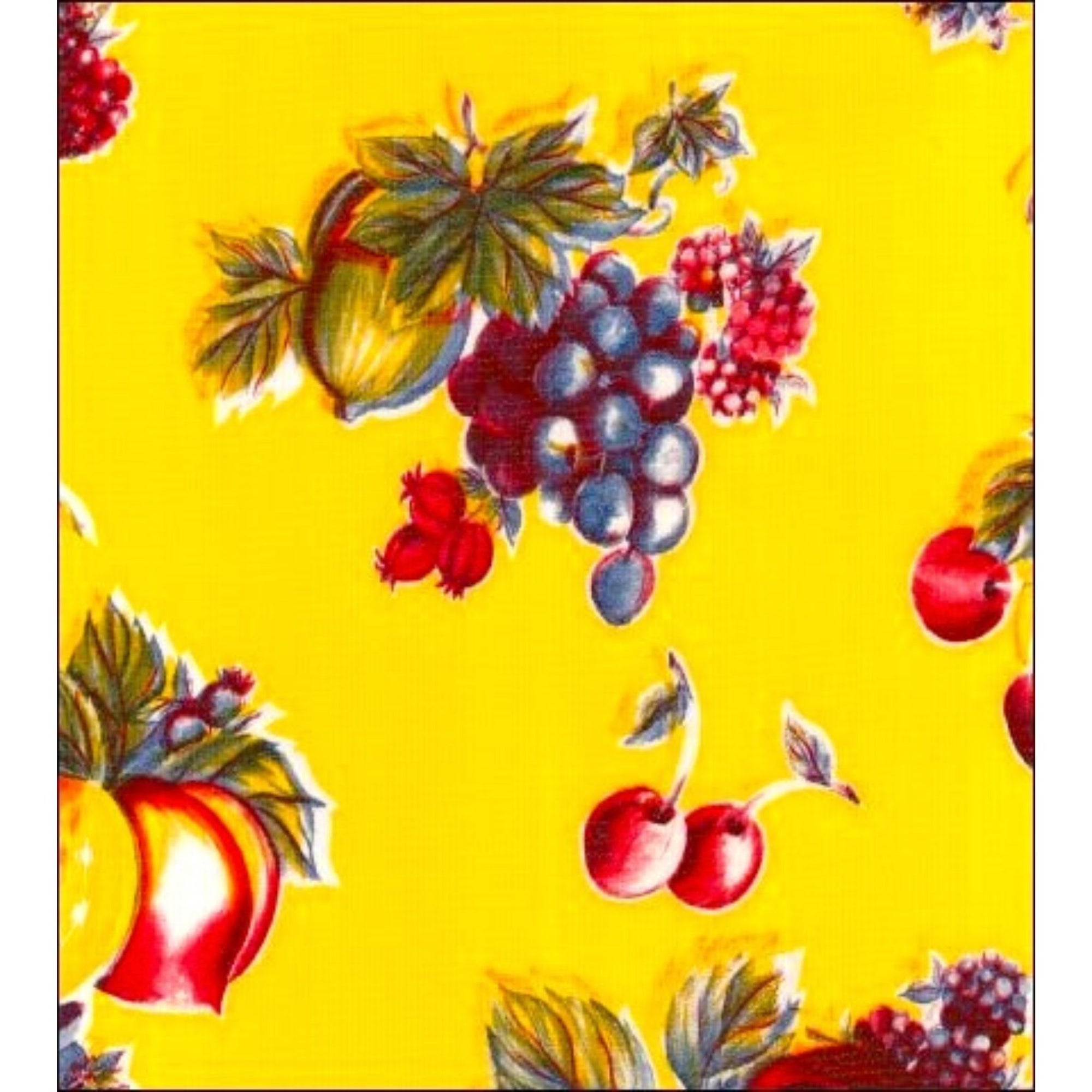 Vintage Yellow Fabric - Retro Yellow Oilcloth Fabric | Oilcloth BTY