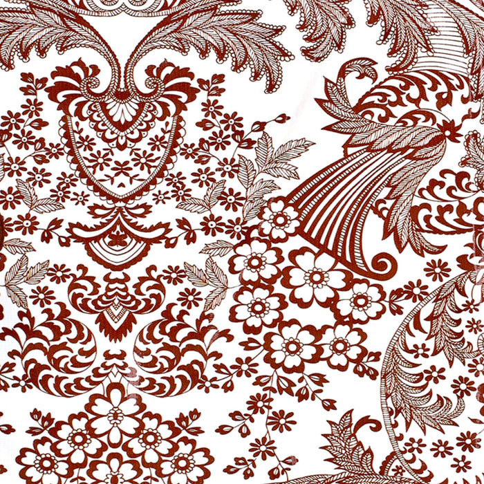 Brown Toile Curtains - Toile Brown Oilcloth Fabric | Oilcloth BTY