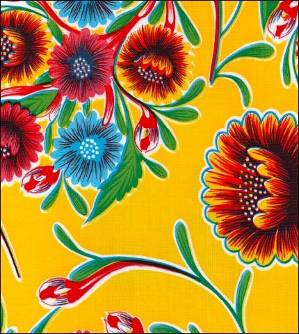 Bloom Yellow Oilcloth – Oilcloth By The Yard | The Oilcloth Experts