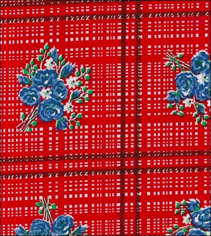 Bouquet Red Oilcloth – Oilcloth By The Yard | The Oilcloth Experts