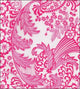Toile Pink - Toile Pink Oilcloth Fabric | Oilcloth By The Yard