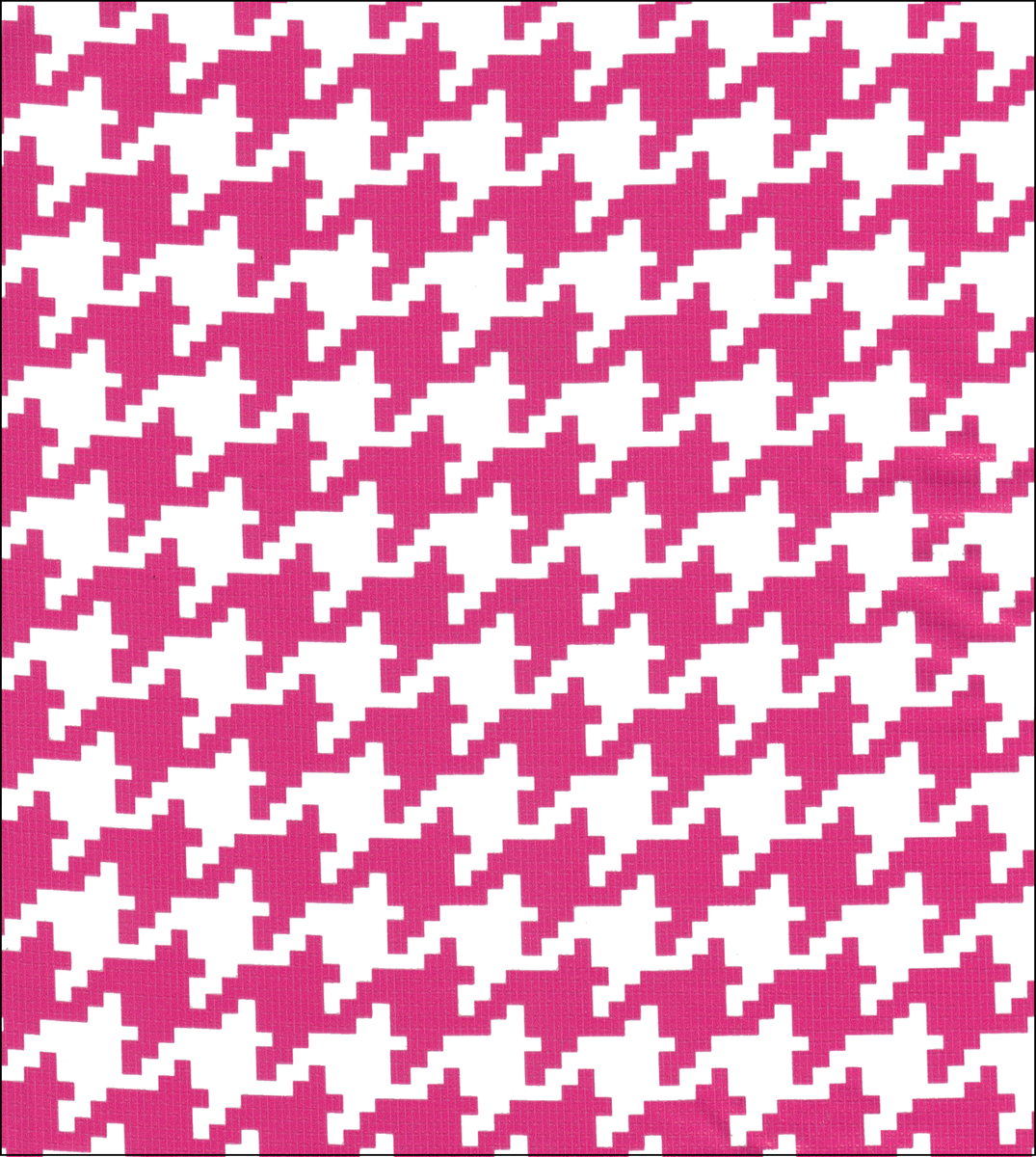 Houndstooth Pink Oilcloth – Oilcloth By The Yard | The Oilcloth Experts